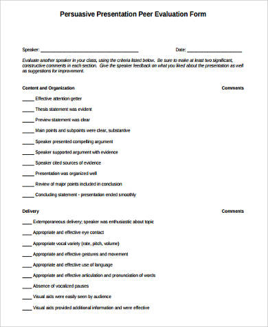 FREE 14+ Speech Evaluation Form Samples, PDF, MS Word, Google Docs, Excel