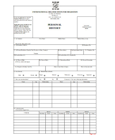 FREE 10+ Sample Employment History Forms in PDF | MS Word | Excel