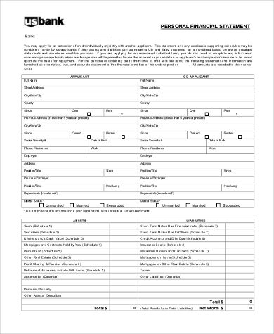 FREE 9+ Sample Financial Statement Forms in PDF | MS Word | Excel