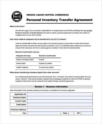 FREE 10+ Sample Transfer Agreement Forms in PDF | MS Word | Excel