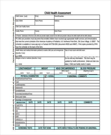 FREE 8+ Sample Physical Health Forms in PDF | MS Word