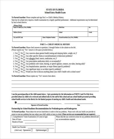FREE 8+ Sample Physical Health Forms in PDF | MS Word