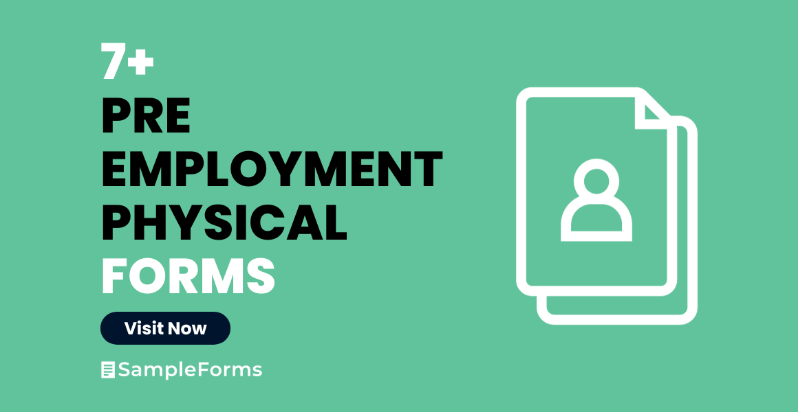 FREE 7+ Sample Pre Employment Physical Forms in PDF
