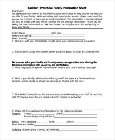 FREE 14+ Parent Conference Form Samples, PDF, MS Word, Google Docs