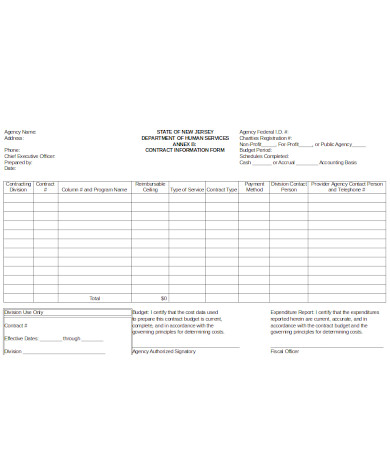 FREE 7+ Sample Contract Forms in MS Word | PDF | Excel