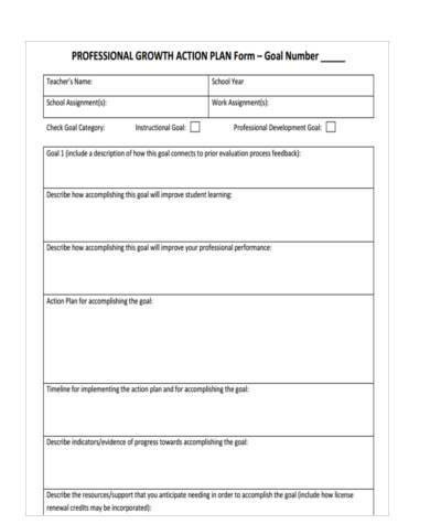 FREE 7+ Sample Goal Action Forms in MS Word | PDF