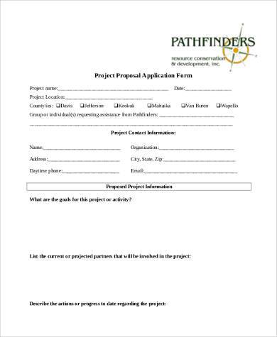FREE 9+ Proposal Application Form Samples in PDF | MS Word | Excel