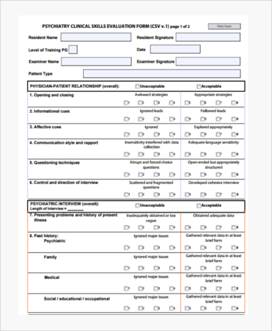 FREE 12+ Mental Status Exam Form Samples, PDF, MS Word, Google Docs