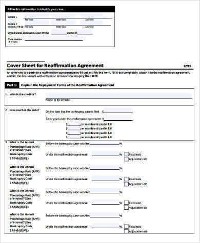 FREE 8+ Sample Reaffirmation Agreement Forms in PDF | MS Word