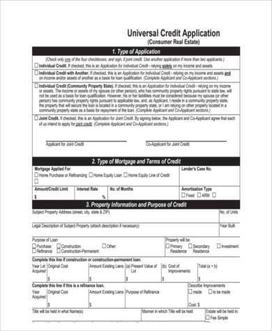 FREE 9+ Sample Real Estate Application Forms in PDF | MS Word | Excel