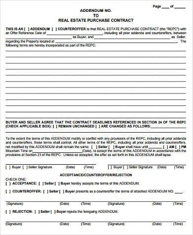 FREE 13+ Contract Addendum Form Samples, PDF, MS Word, Google Docs, Excel