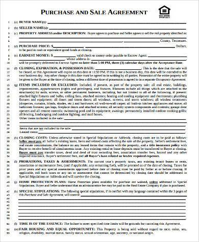 FREE 8+ Sample Real Estate Purchase Forms in PDF | MS Word
