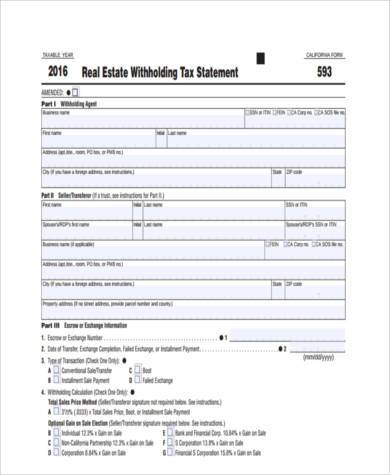FREE 10+ Sample Real Estate Tax Forms in PDF | Excel