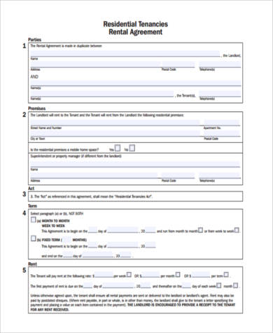 FREE 9+ Sample Rental Contract Forms in PDF | MS Word
