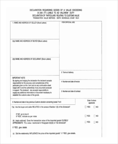 FREE 13+ Custom Declaration Form Samples, PDF, MS Word, Google Docs, Excel