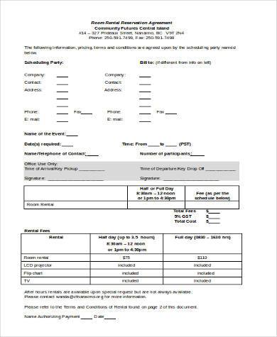 FREE 13+ Room Rental Agreement Form Samples, PDF, MS Word, Google Docs
