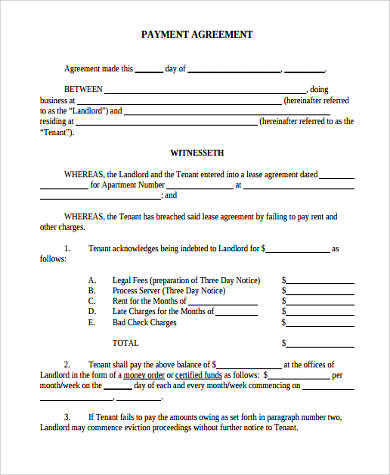 FREE 9+ Sample Payment Agreement Forms in PDF | MS Word