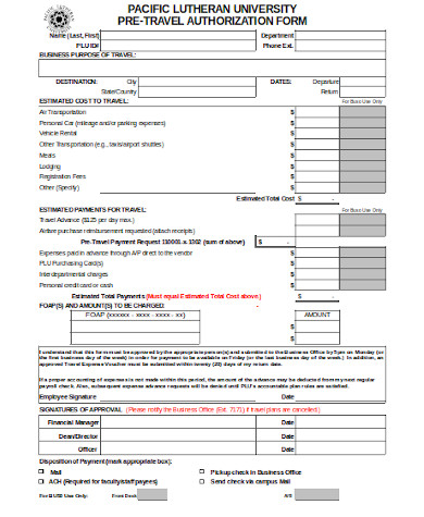 FREE 9+ Sample Pre Authorization Forms in PDF | Excel