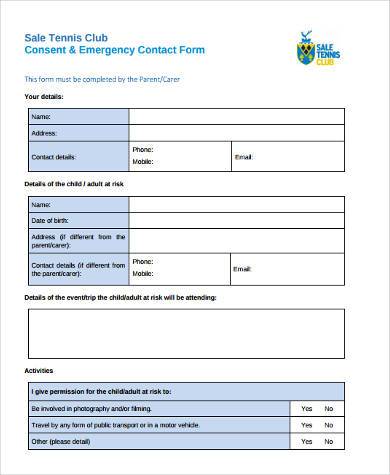 FREE 10+ Sample Contact Forms in PDF | MS Word | Excel