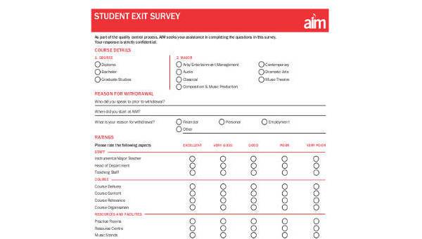 FREE 8 Sample Student Survey Forms In PDF