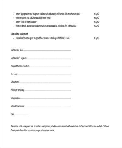 FREE 9+ Sample School Risk Assessment Forms in PDF | MS Word