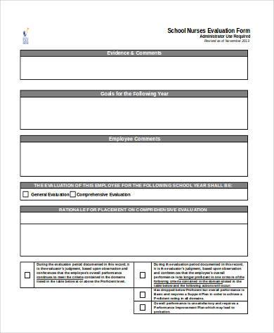 FREE 12+ Nurse Evaluation Form Samples, PDF, MS Word, Google Docs