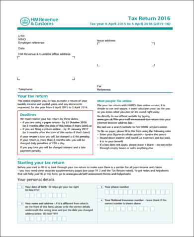 FREE 7+ Sample Self Employed Tax Forms in MS Word | PDF