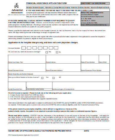 FREE 9+ Sample Financial Assistance Forms in PDF | MS Word | Excel