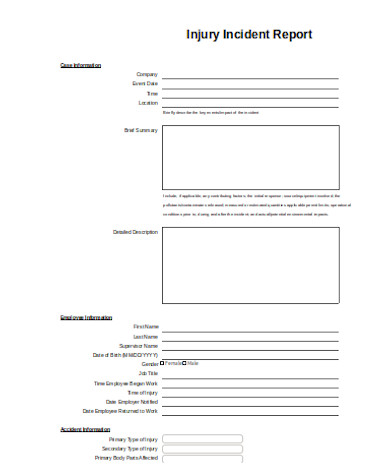 FREE 13+ Incident Report Form Samples, PDF, MS Word, Google Docs