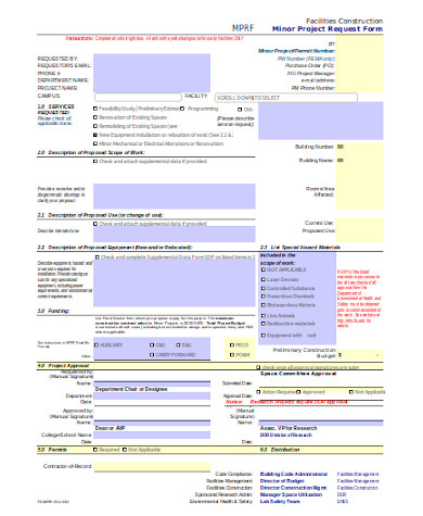 FREE 9+ Sample Project Request Forms in PDF | MS Word | Excel