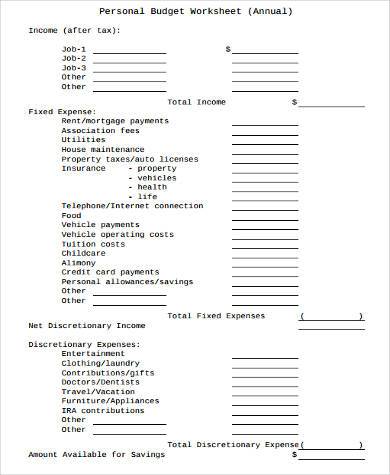 FREE 9+ Sample Annual Budget Forms in PDF | MS Word | Excel