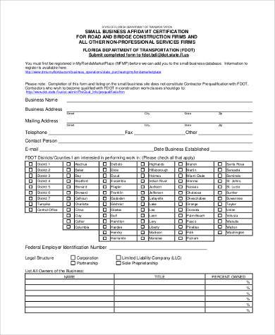 FREE 9+ Sample Small Business Forms in MS Word | MS Excel | PDF