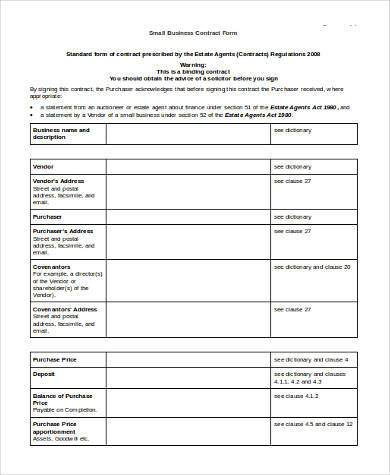FREE 9+ Sample Small Business Forms in MS Word | MS Excel | PDF