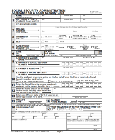 FREE 8+ Sample Social Security Name Change Forms in PDF | MS Word