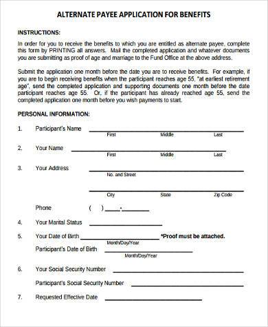 FREE 8+ Sample Social Security Payee Forms in PDF | MS Word