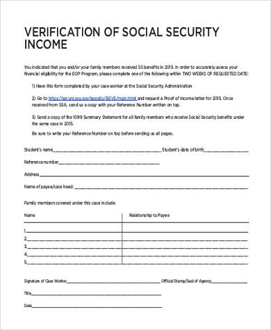 FREE 9+ Sample Income Verification Forms in PDF | Excel | MS Word
