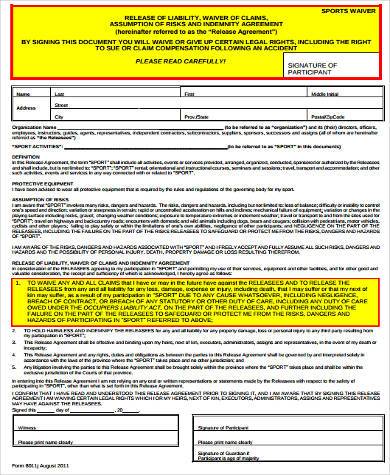 FREE 8+ Sample Waiver Release Forms in PDF | MS Word
