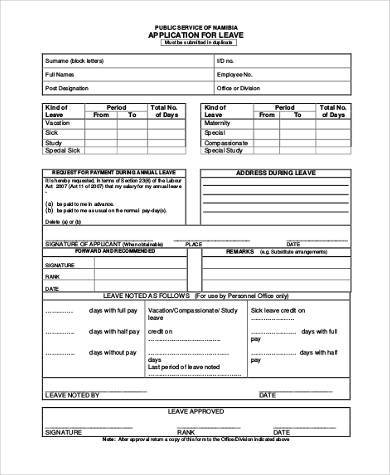 FREE 8+ Sample Standard Application Forms in PDF | MS Word | Excel