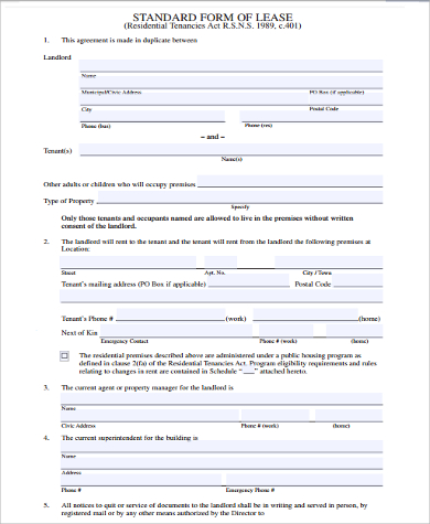 FREE 8+ Sample Home Lease Agreements in PDF | MS Word