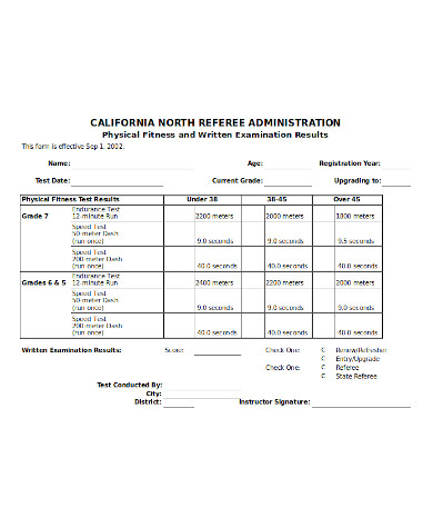 FREE 13+ Physical Fitness Form Samples, PDF, MS Word, Google Docs