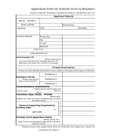 FREE 9+ Proposal Application Form Samples in PDF | MS Word | Excel