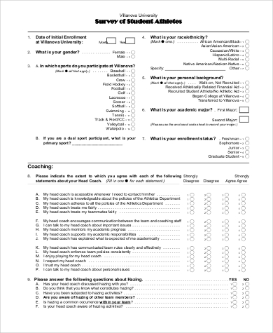 FREE 14+ Survey Questions for Students Samples, PDF, MS Word, Google Docs
