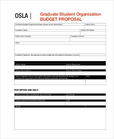 FREE 9+ Sample Budget Proposal Forms in PDF | MS Word | Excel