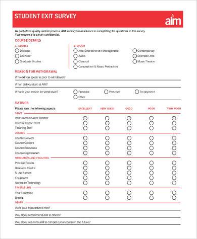 FREE 8+ Sample Student Survey Forms in PDF