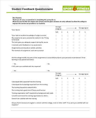 FREE 8+ Sample Student Survey Forms in PDF