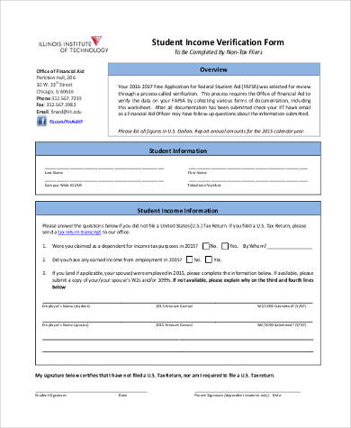 FREE 9+ Sample Income Verification Forms in PDF | Excel | MS Word
