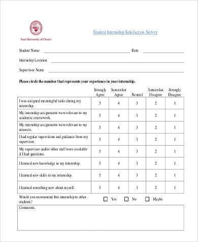 FREE 8+ Sample Student Survey Forms in PDF