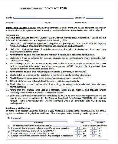 FREE 8+ Sample Parent Contact Forms in PDF | MS Word