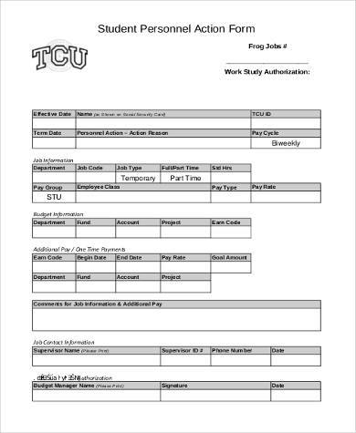 FREE 7+ Sample Student Action Forms in PDF | MS Word