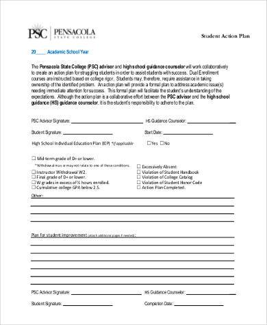 FREE 7+ Sample Student Action Forms in PDF | MS Word